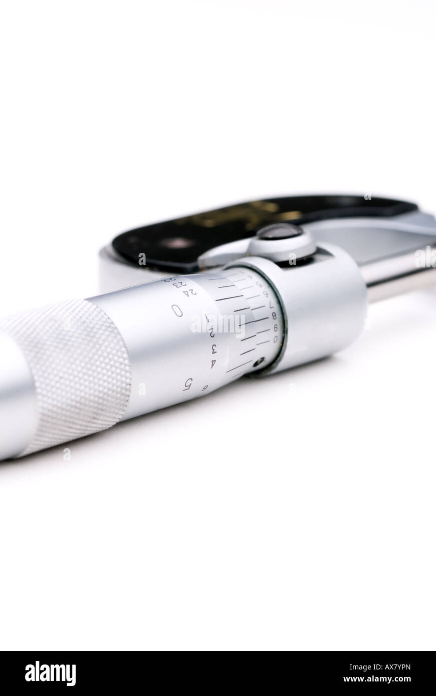 Macro of a micrometer Stock Photo - Alamy