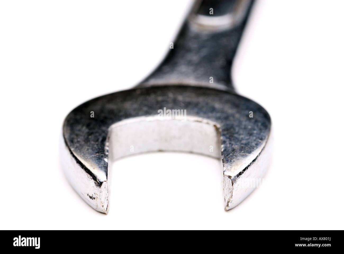 macro of a well worn wrench Stock Photo - Alamy