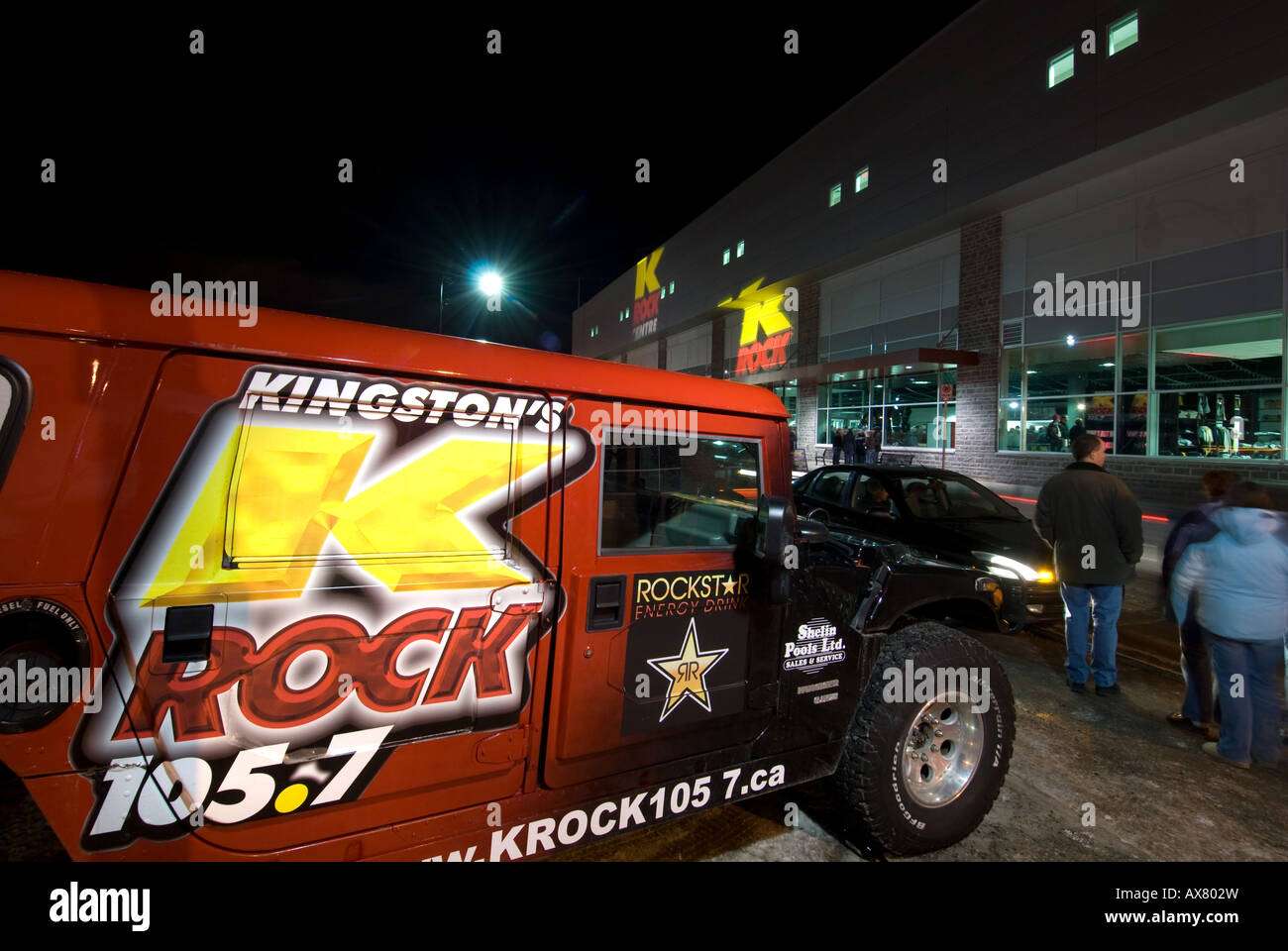 The K Rock Hummer on display outside the new K Rock Centre for the ...