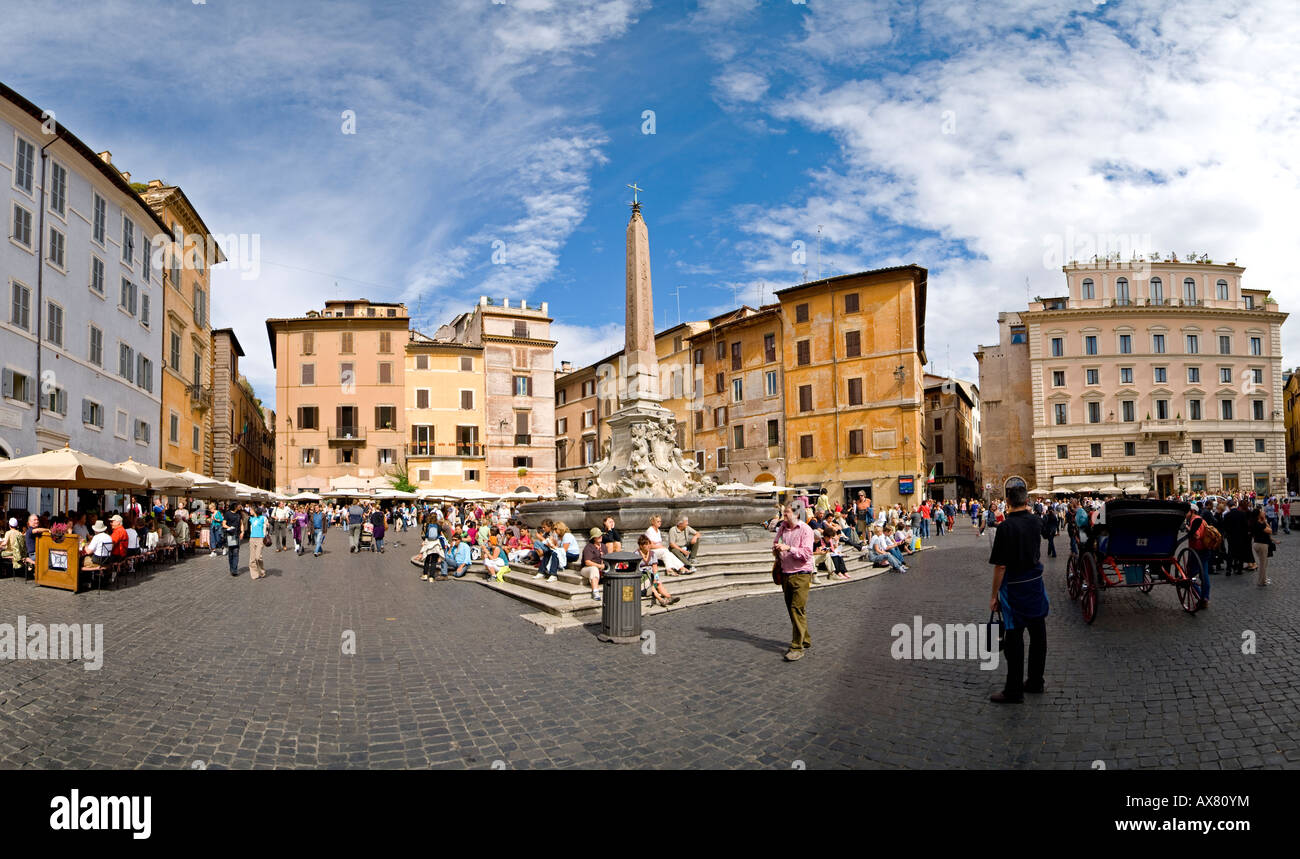 High resolution panorama of the Piazza dell Rotunda outside Rome's ...