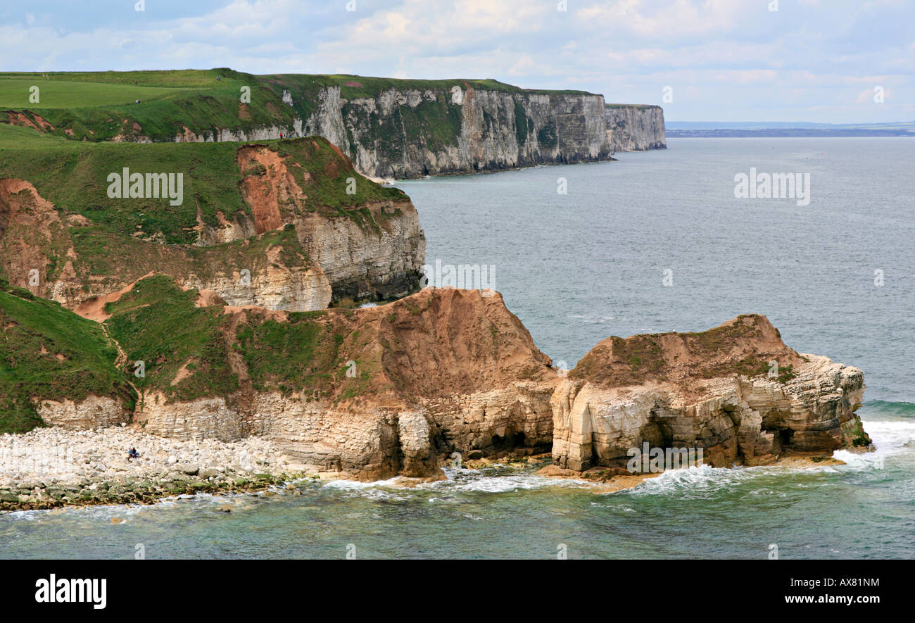 near Flamborough Head view to bempton cliffs RSPB chalk headland ...