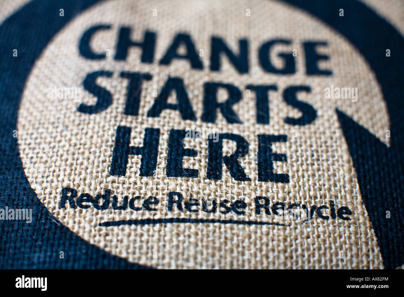 "Reduce, Reuse, Recycle" logo on a shopping bag, UK Stock Photo - Alamy