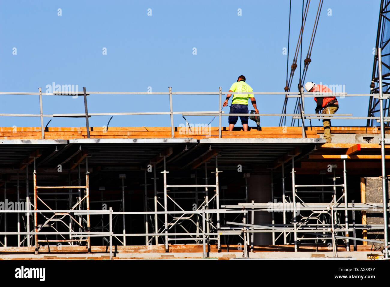 Construction Industry / Workers on a building site Stock Photo - Alamy
