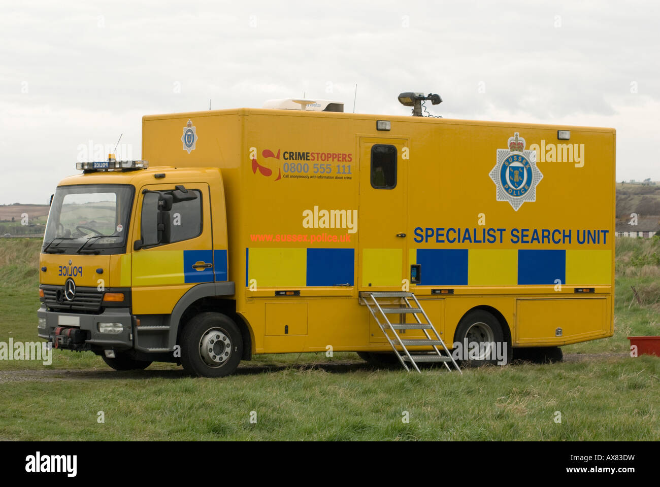 Police scenes of crime surveillance vehicle Stock Photo - Alamy