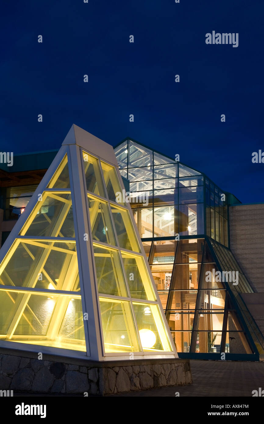 UNBC campus architecture in evening Prince George BC Stock Photo - Alamy