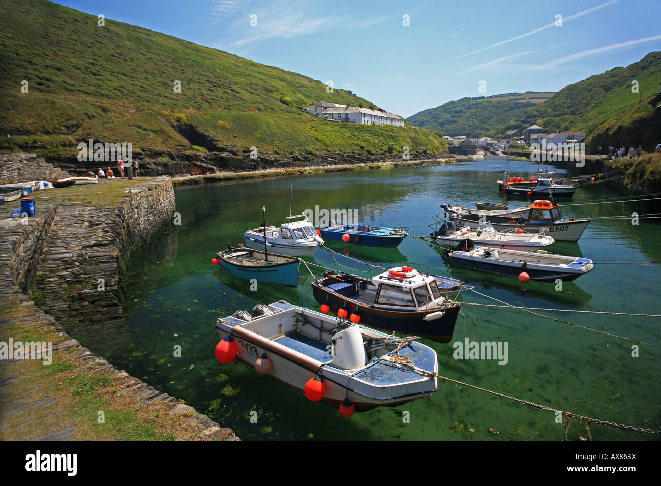 Boscastle Harbour Valency River Cornwall England UK Stock Photo - Alamy