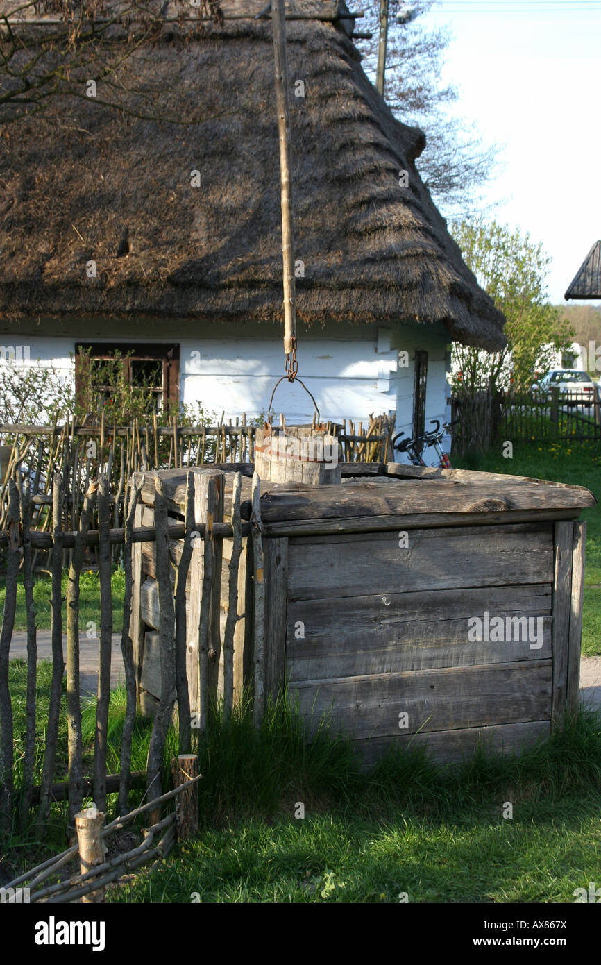 Crane well in Zagroda Guciow farm open air folk museum in Roztocze ...