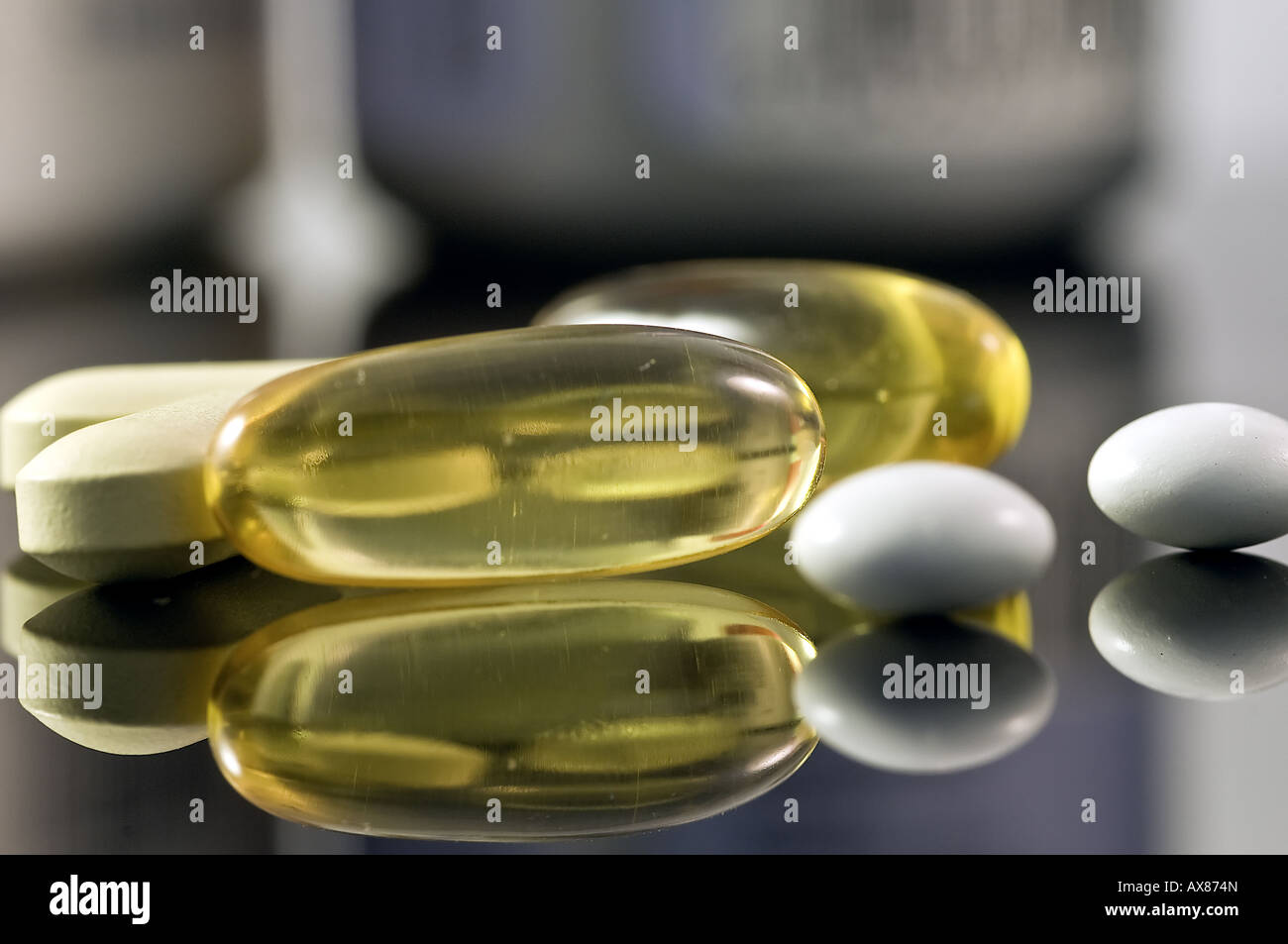 A selection of generic food supplements and tablets Stock Photo - Alamy