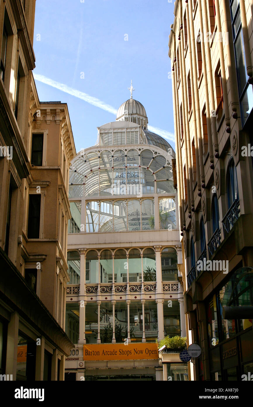 Manchester Barton Arcade domed roof and entrance Stock Photo - Alamy
