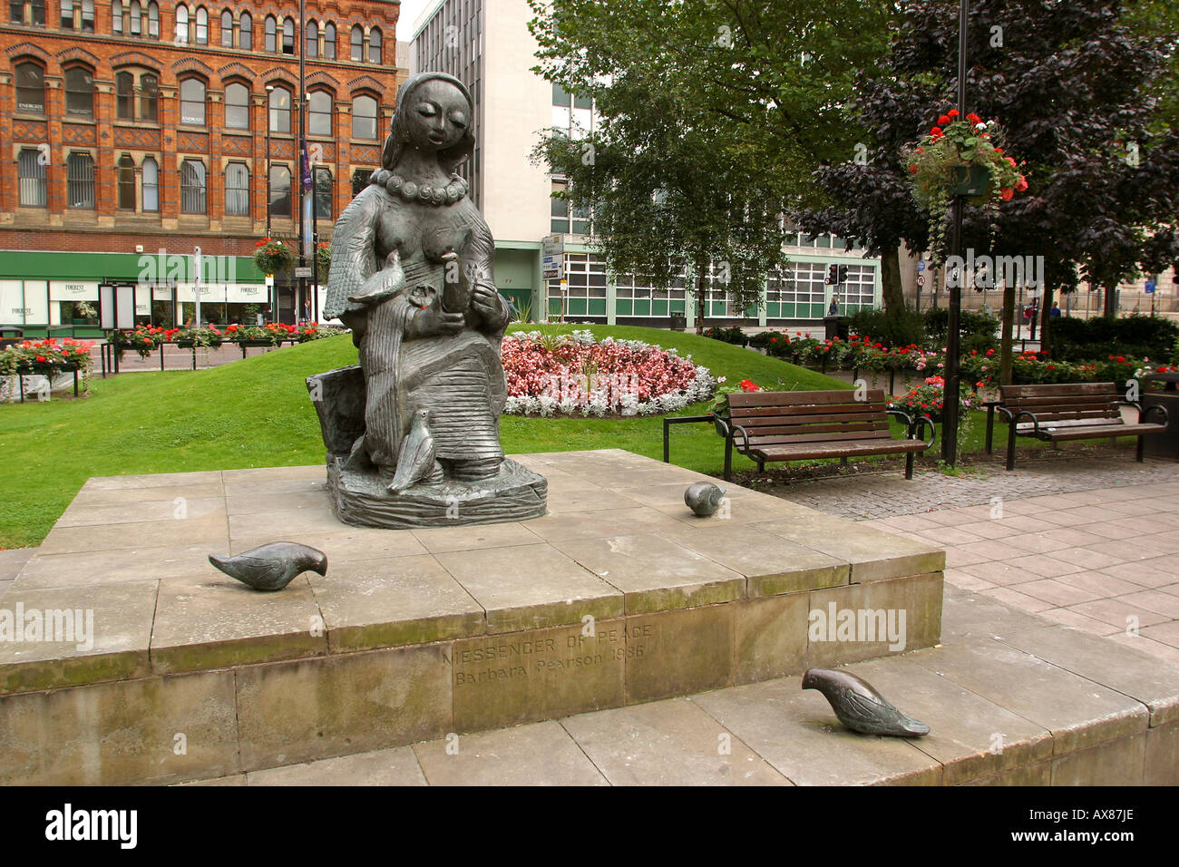 Manchester Saint Peters Square Messenger of Peace sculpture by Barbara ...