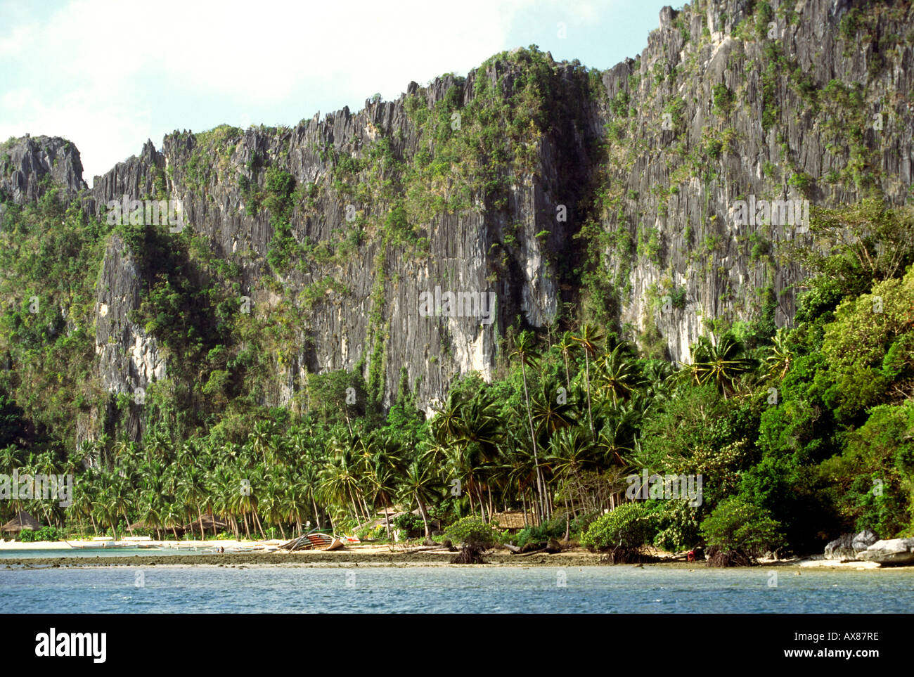 Philippines Palawan Bacuit Archipelago Malapacao Island fishing village ...