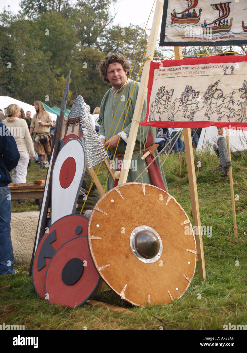 armoury shields spears banners norman saxon battle of hastings east ...