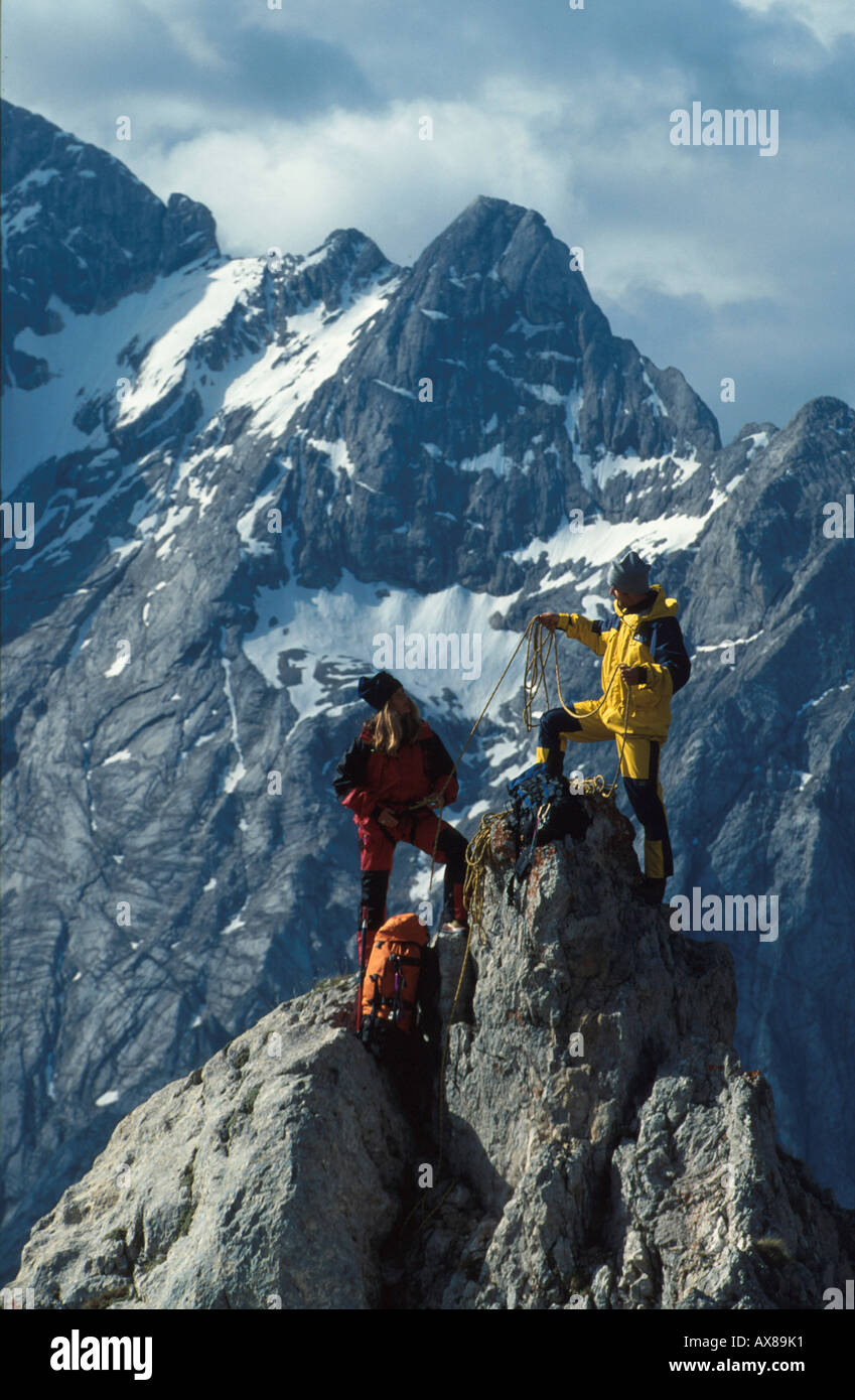 Wandern, Bergsteigen, Dolomiten Italien Stock Photo - Alamy