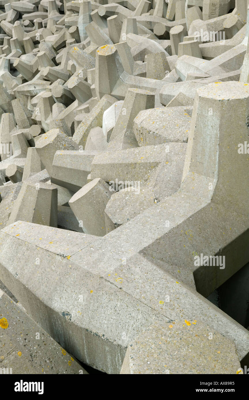 Dolos Concrete blocks Stock Photo - Alamy