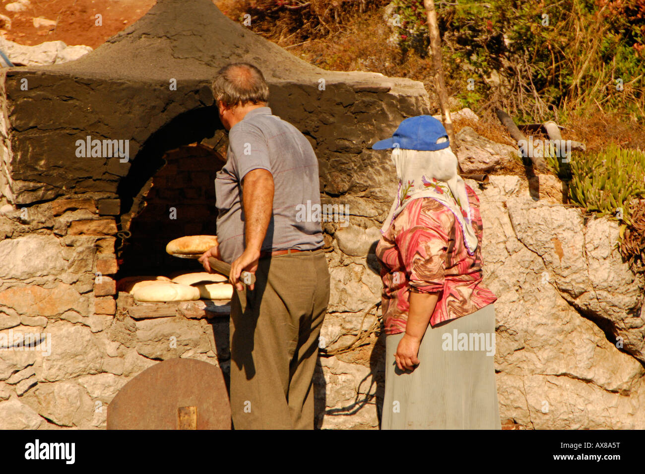 Traditional wood-fire oven for bread baking, Datca Peninsula, Turkey ...
