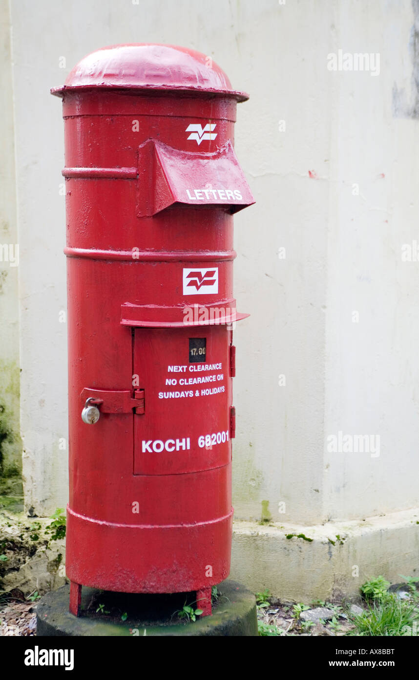 Free standing Red Pillar Post Box an icon of British colonial rule in ...