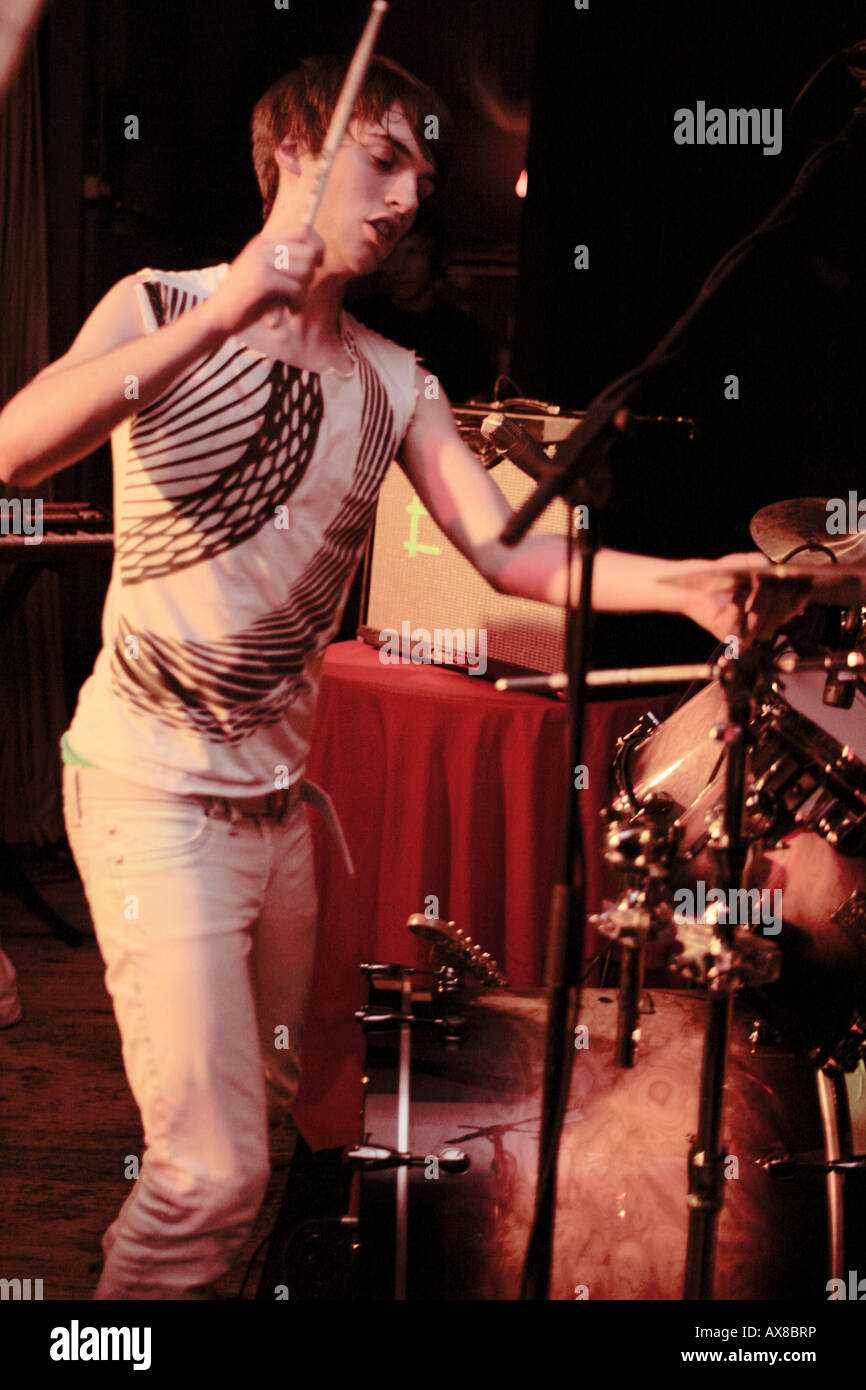 Sam Eastgate of Late of the Pier live concert at the Polish Eagle Club ...