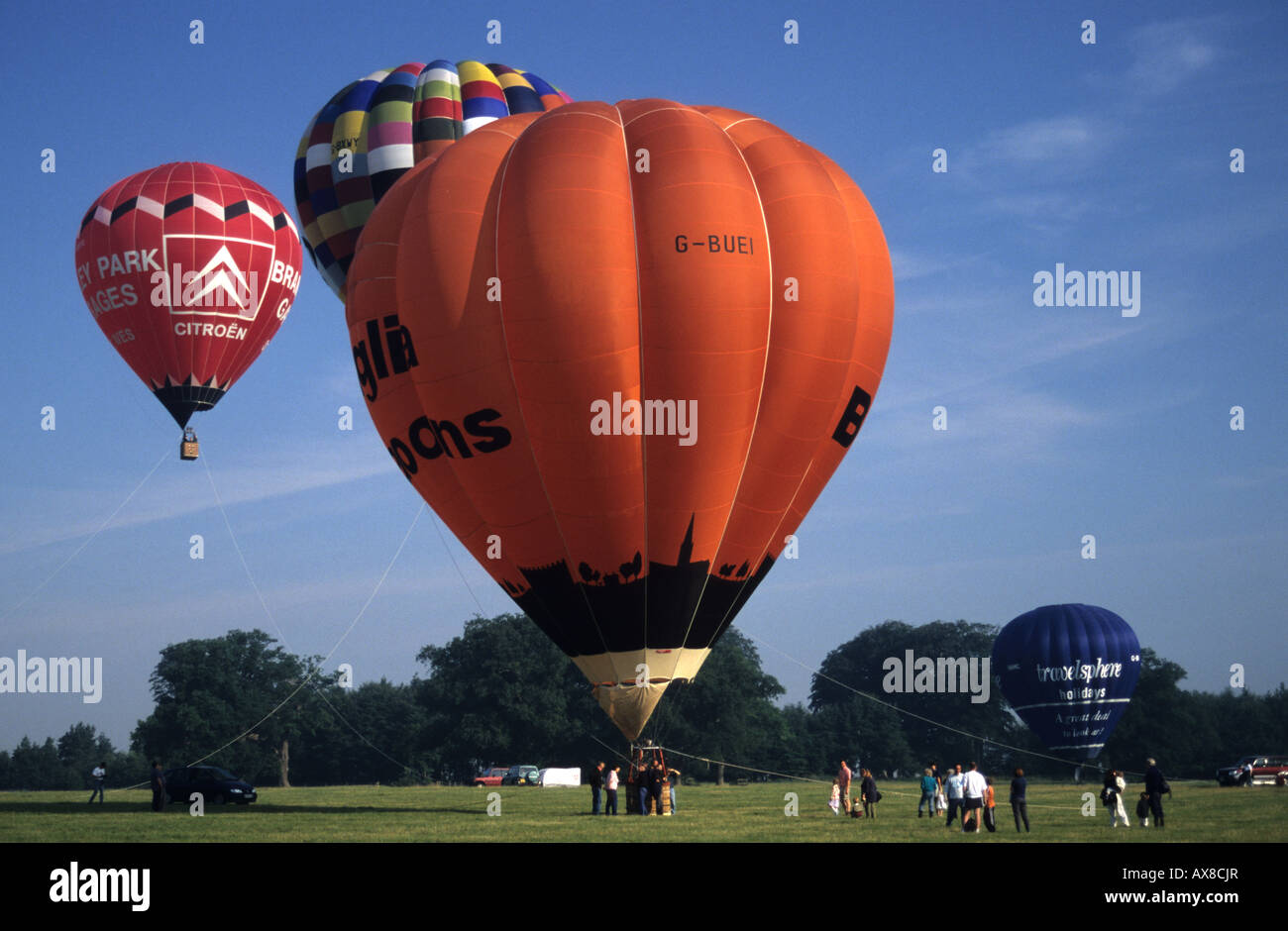 Hot Air Balloons Taking Off at Blickling Park Stock Photo - Alamy