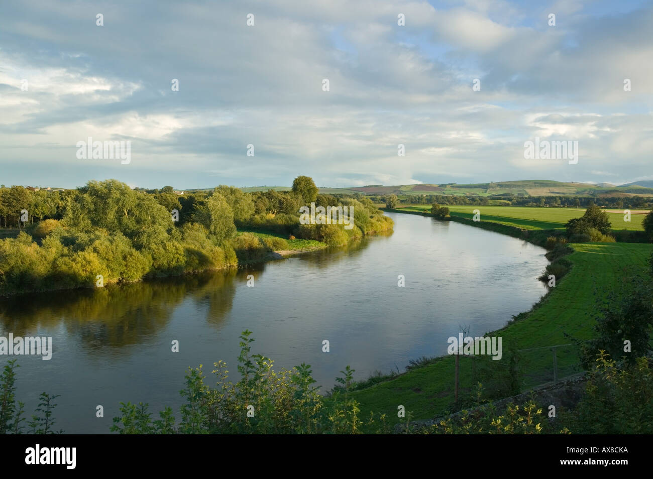 The River Tweed at Coldstream, Scottish Borders, Scotland Stock Photo ...