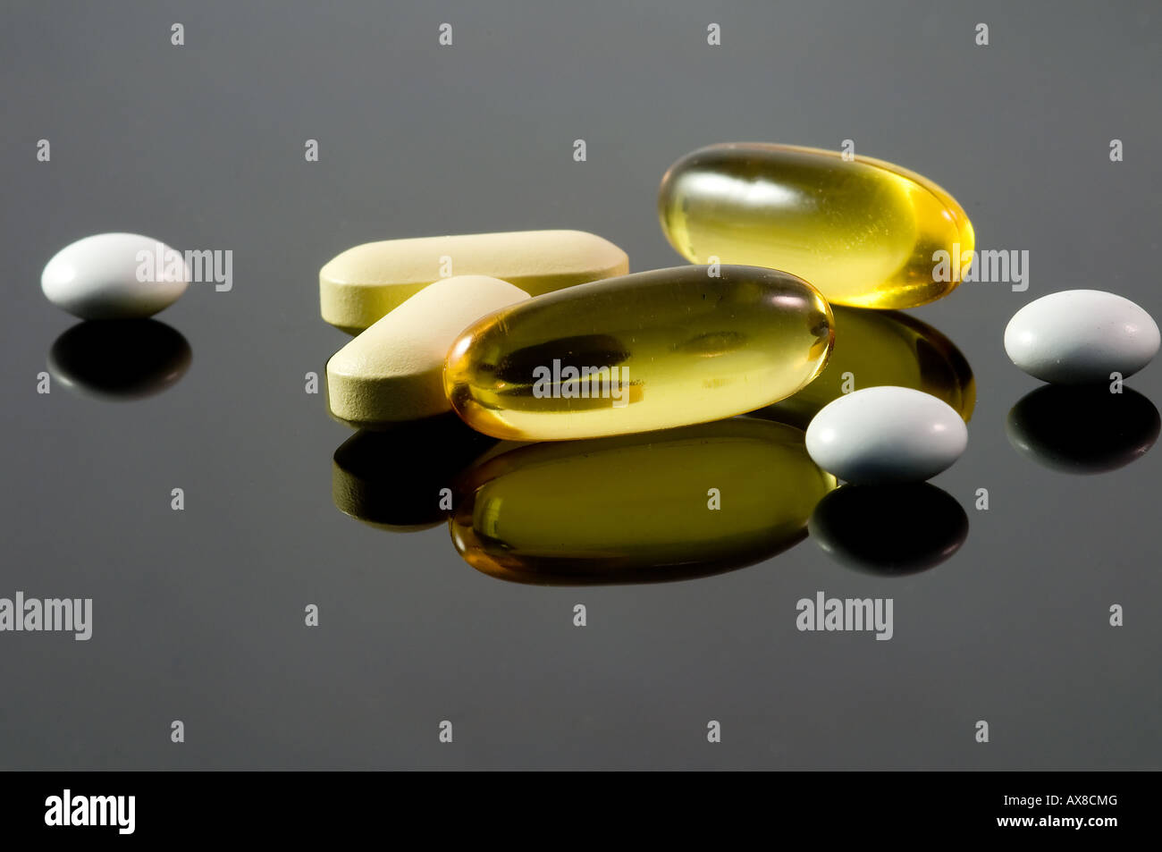 A selection of generic food supplements and tablets Stock Photo - Alamy