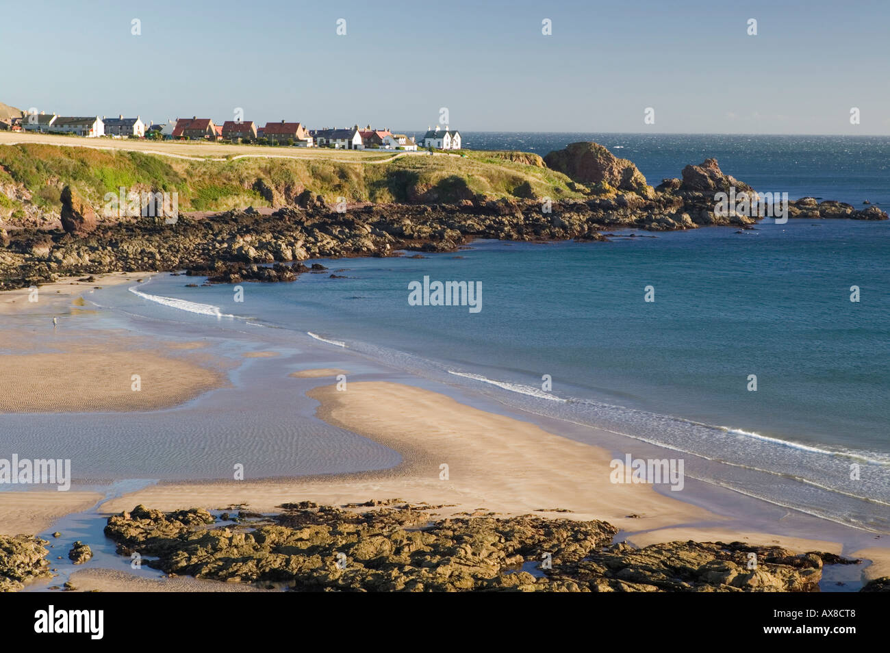 View over Coldingham Bay to St Abbs, Scottish Borders, Scotland Stock ...