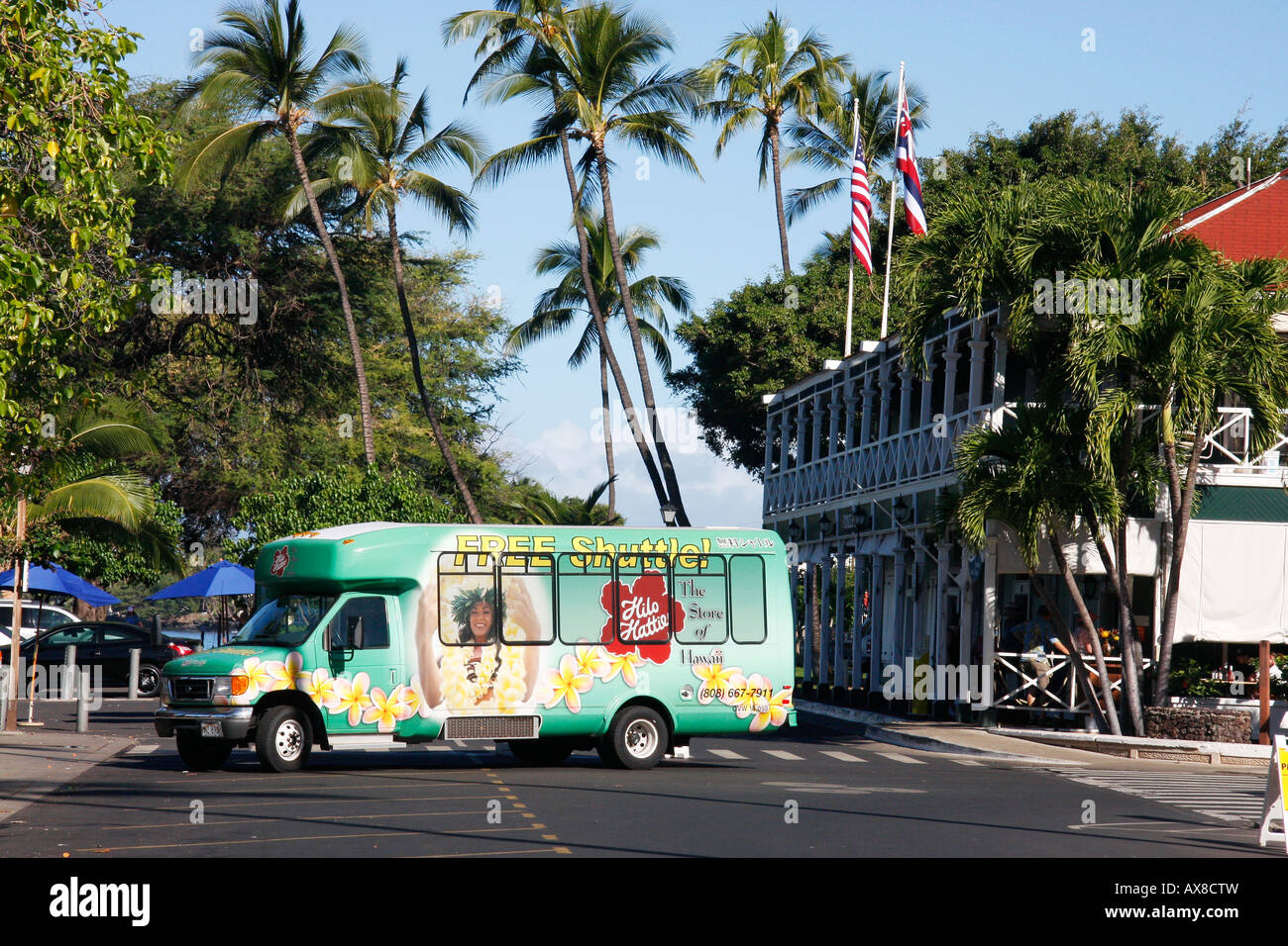 Shuttle bus on the Island of Mauii, Hawaii Stock Photo - Alamy