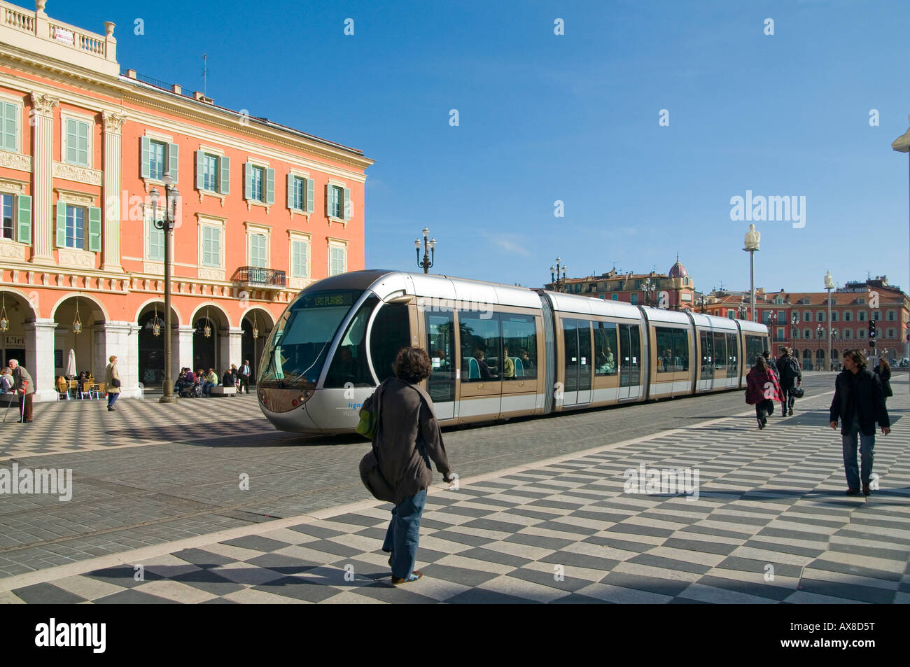 Nice Cote dAzur France - The new Tram in Nice 2008 here seen in Place ...