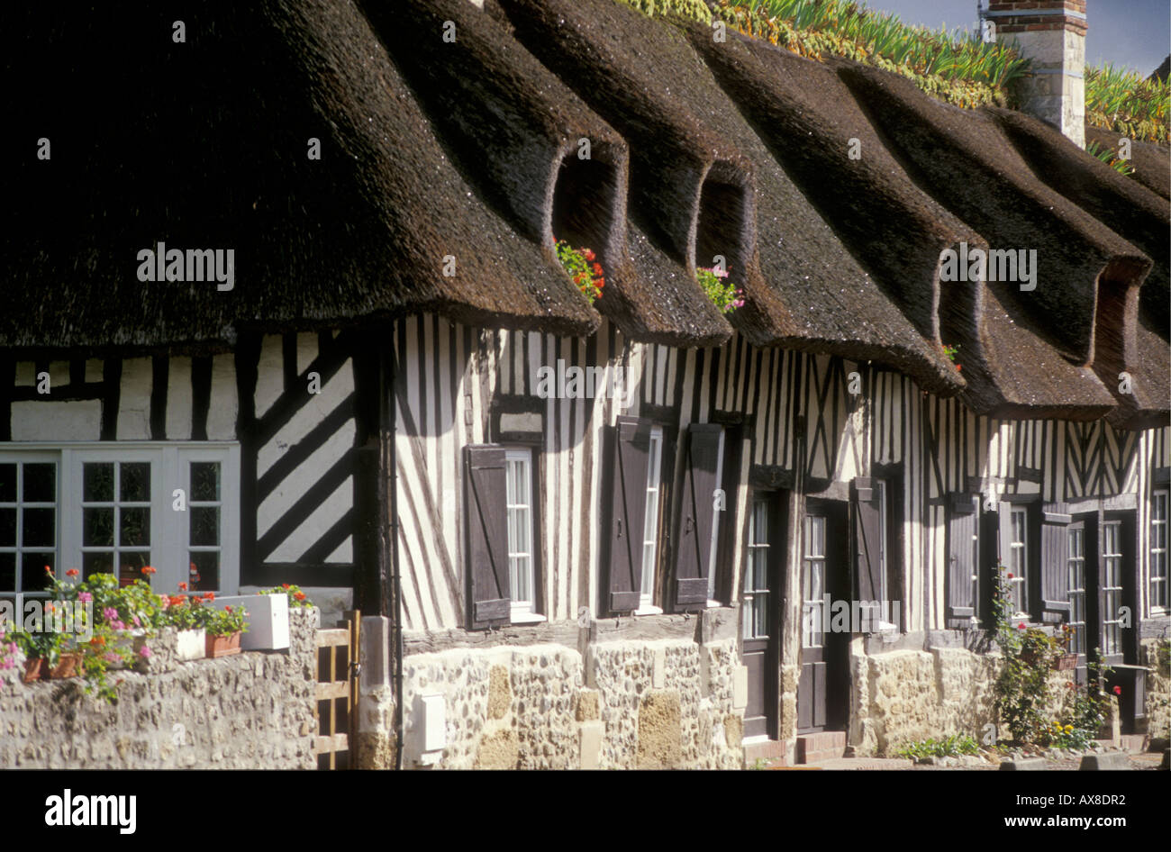Traditionel Timbered House, Touques, Normandie France Stock Photo - Alamy