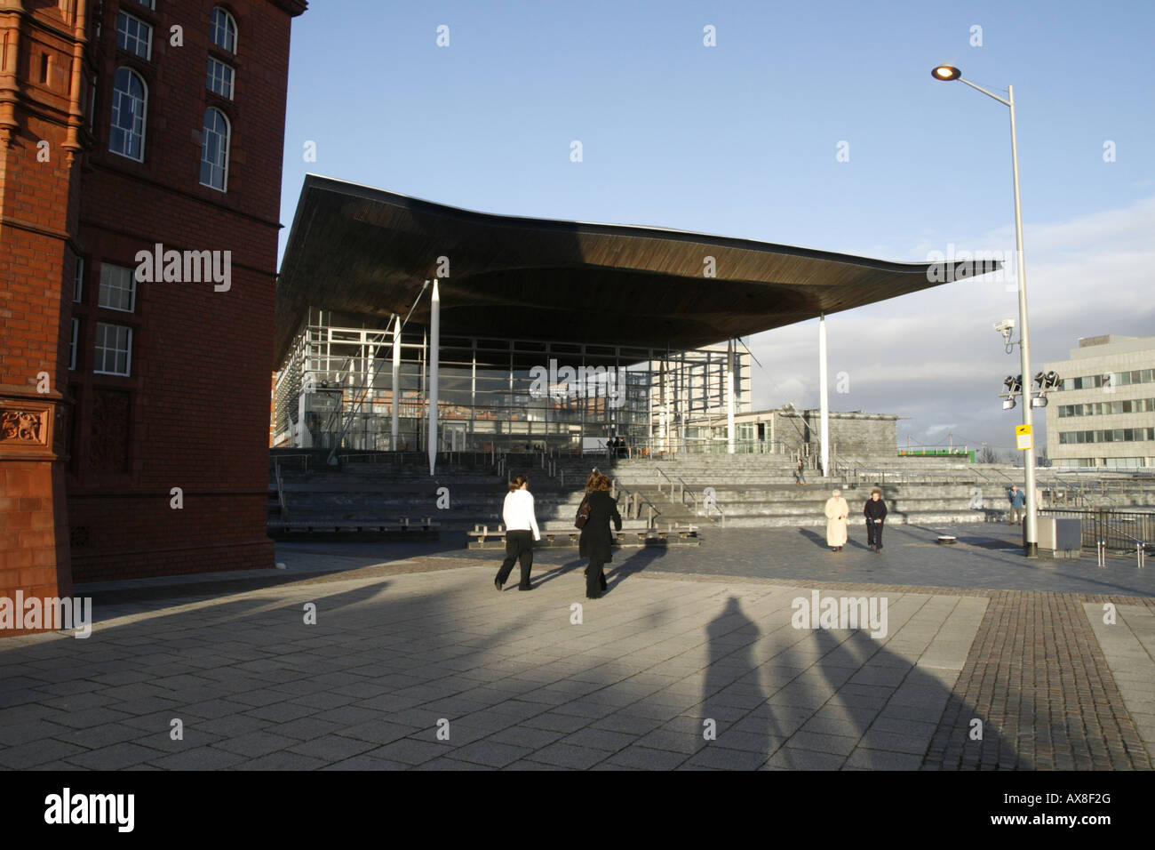Welsh Assembly Government Senedd Building Cardiff Bay Wales Stock Photo ...