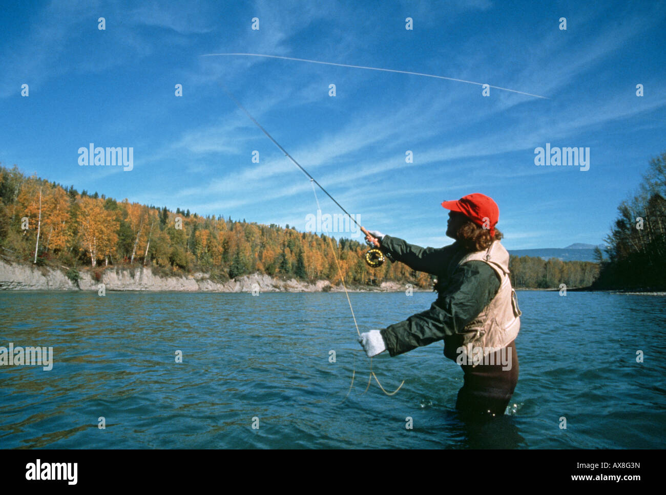 Lady fly fishing hi-res stock photography and images - Alamy