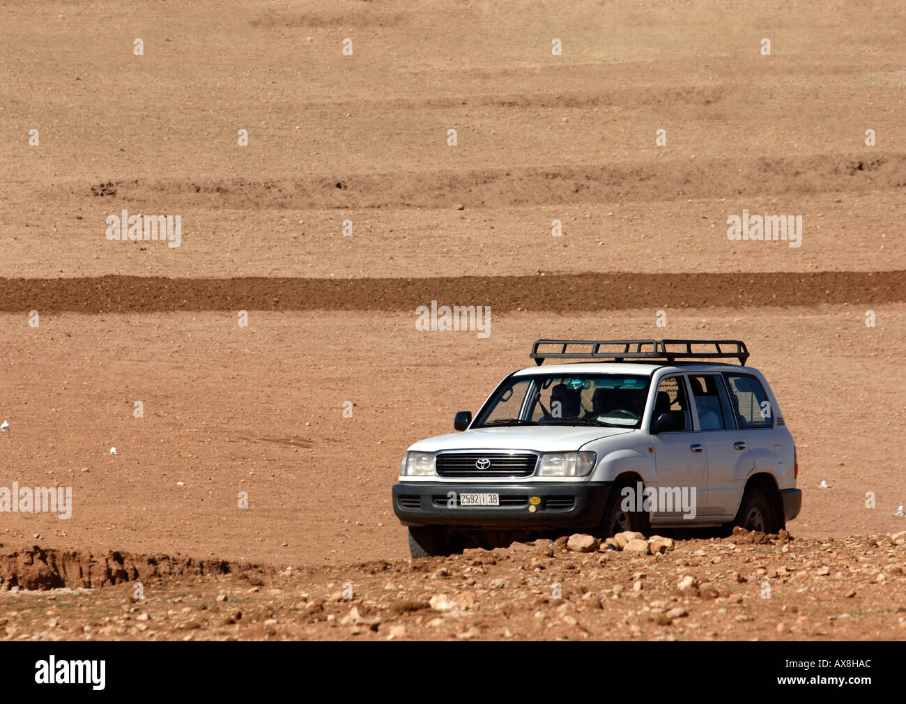 Four wheel drive vehicle in the Atlas Mountains, Morocco Stock Photo ...