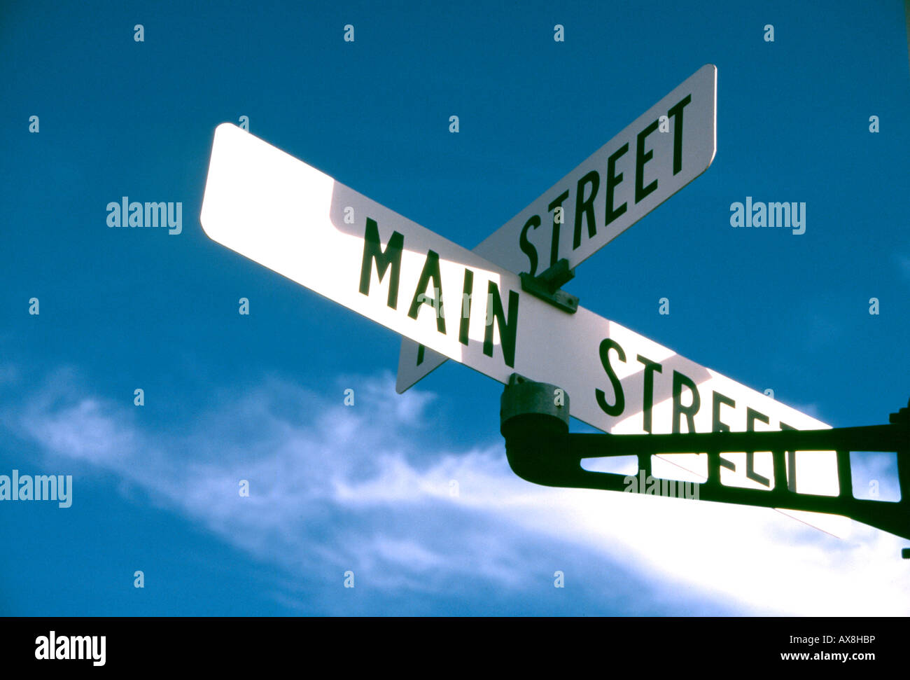 Typical Main Street signs in US town Stock Photo - Alamy