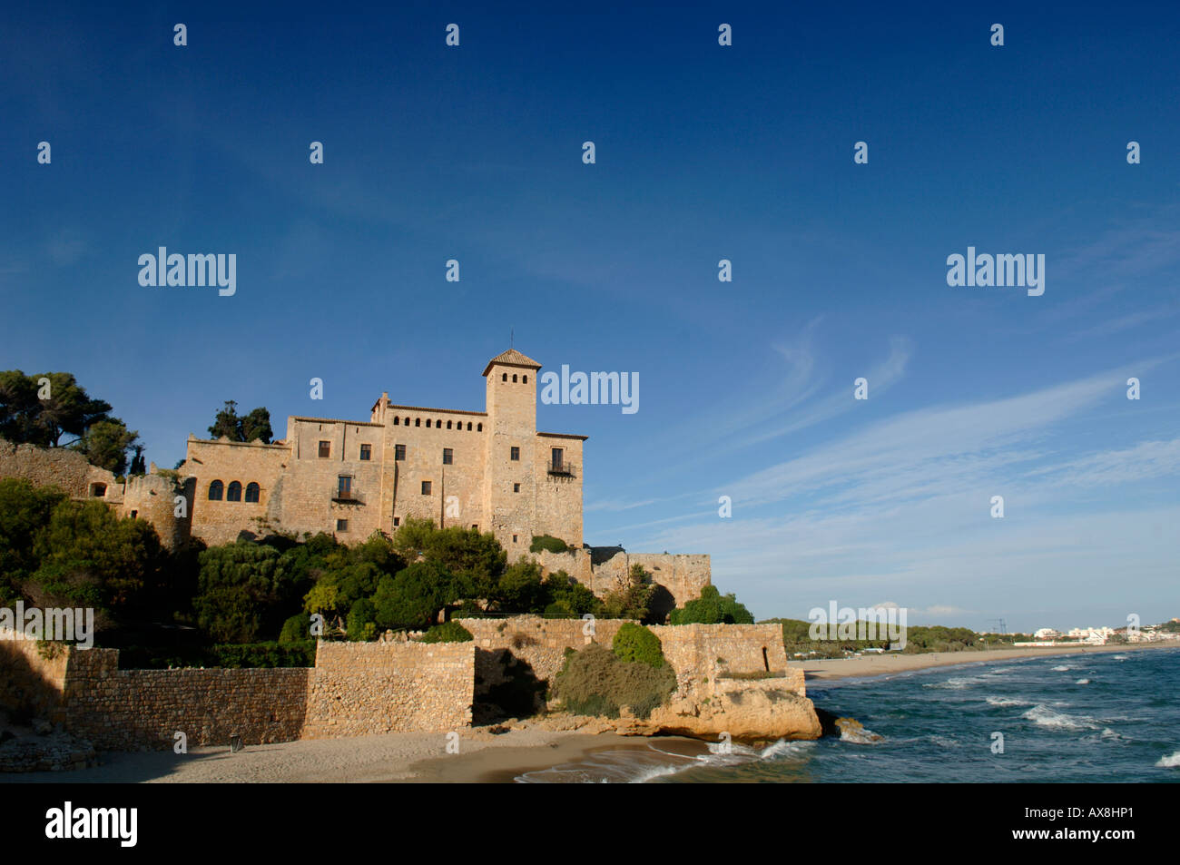 Tamarit castle, Cala Castillo beach, Tamarit de Mar, Costa Dorada ...