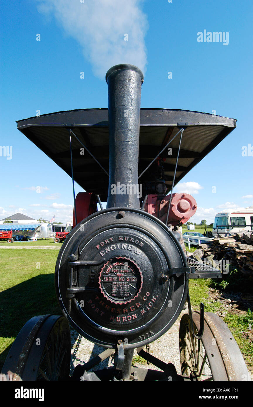 Historic steam powered farm tractor Stock Photo - Alamy