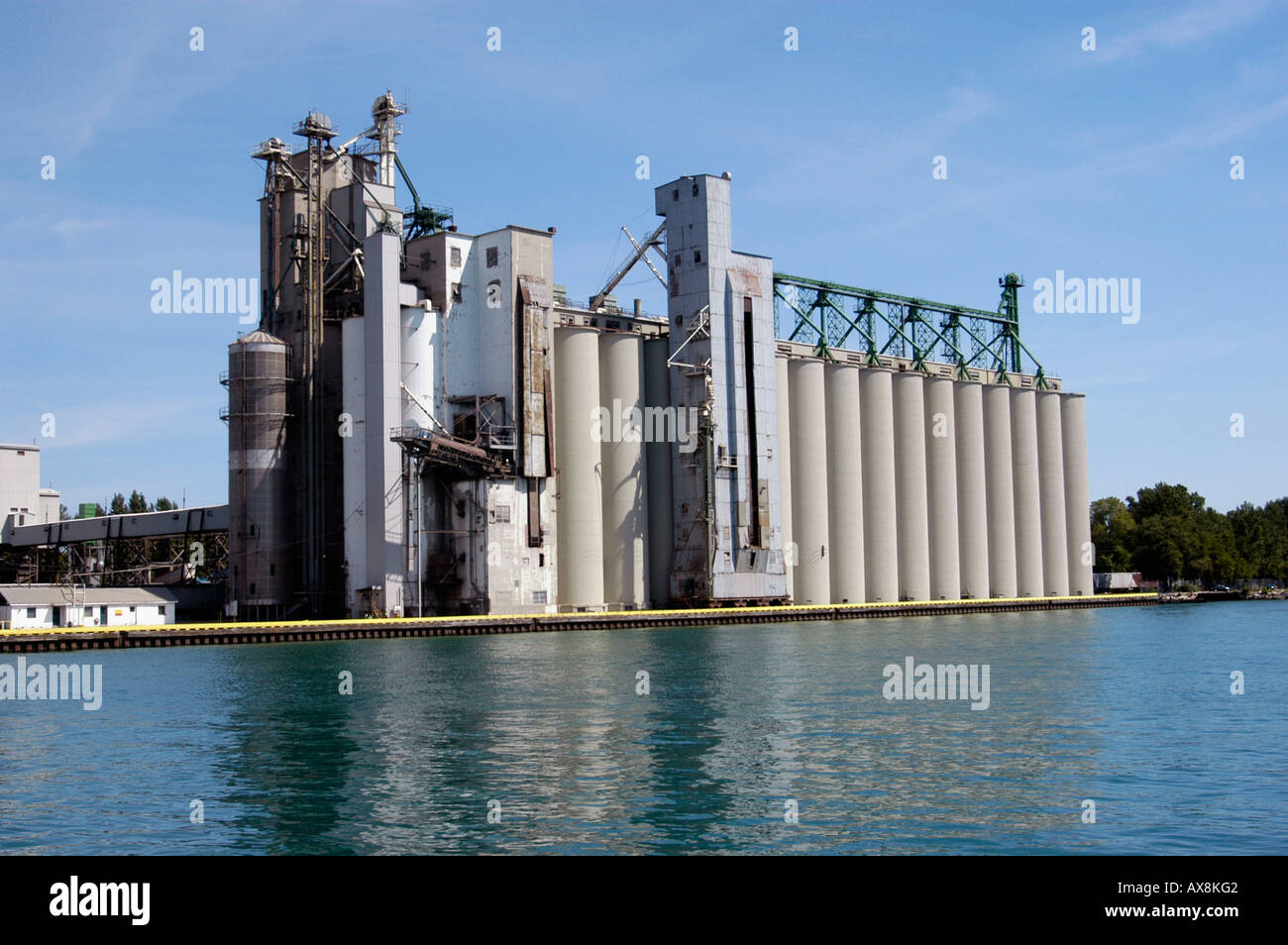 Large grain elevator storage system Stock Photo - Alamy