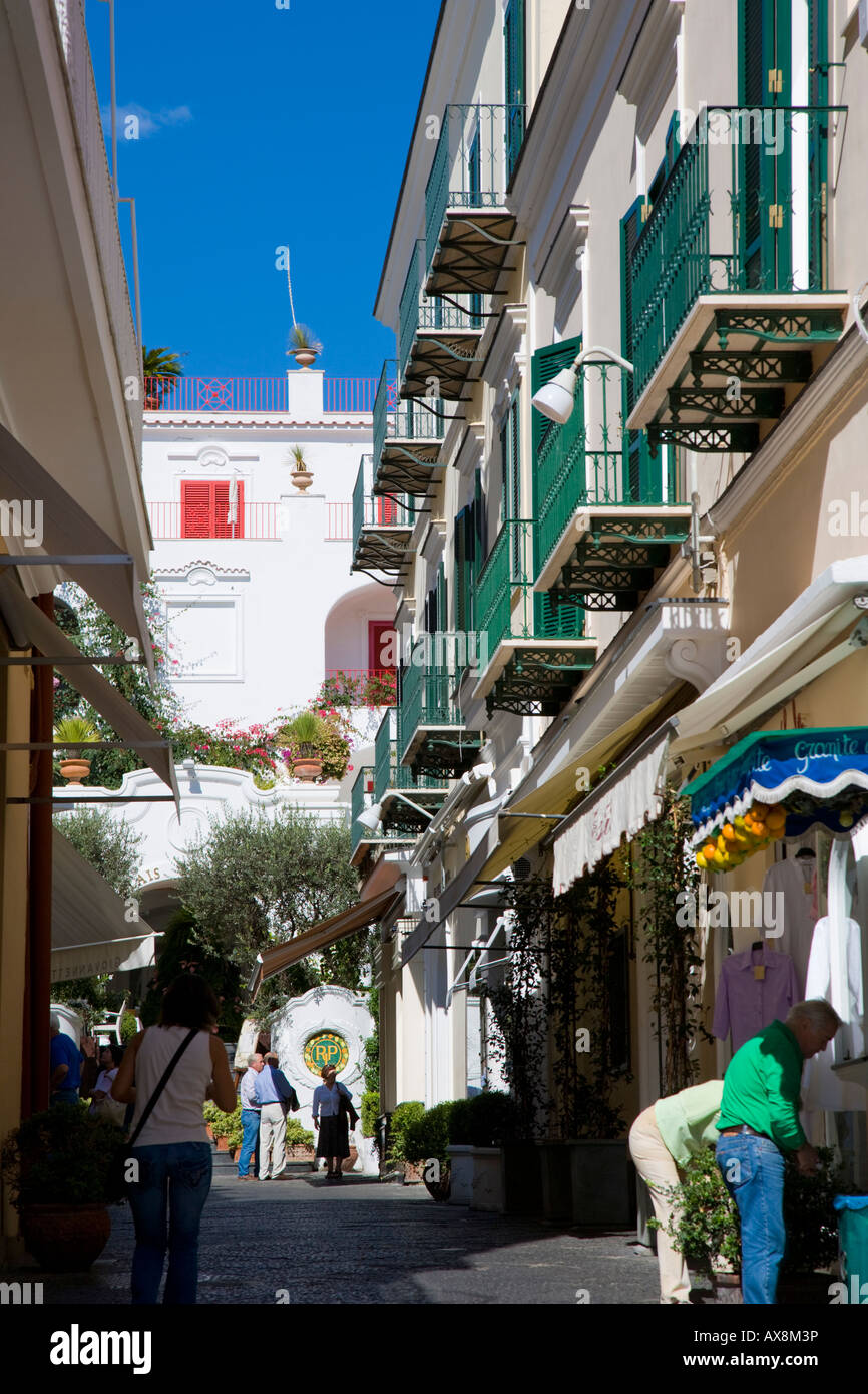 A shopping street in Capri town Capri Italy Stock Photo - Alamy