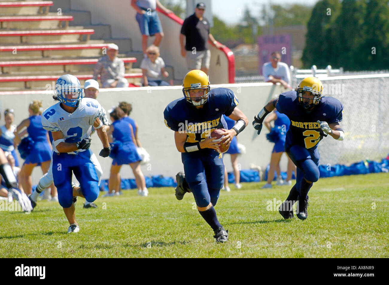 American High School Football Action Stock Photo - Alamy