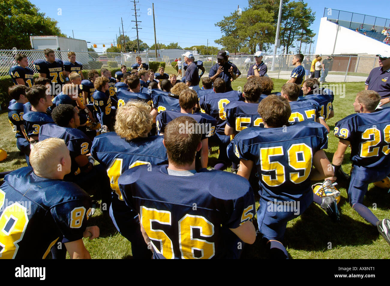 American High School Football Action Stock Photo - Alamy