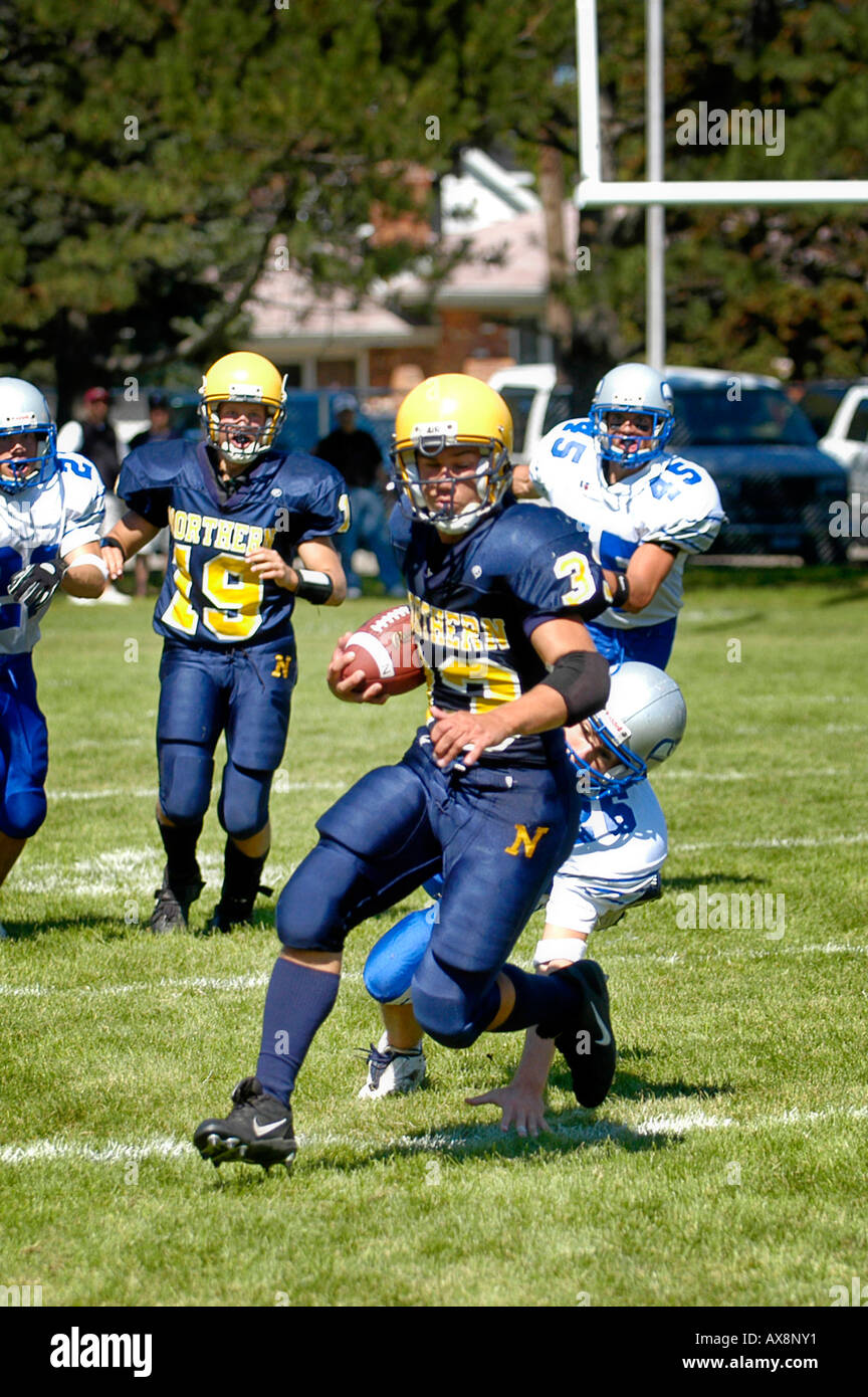American High School Football Action Stock Photo - Alamy