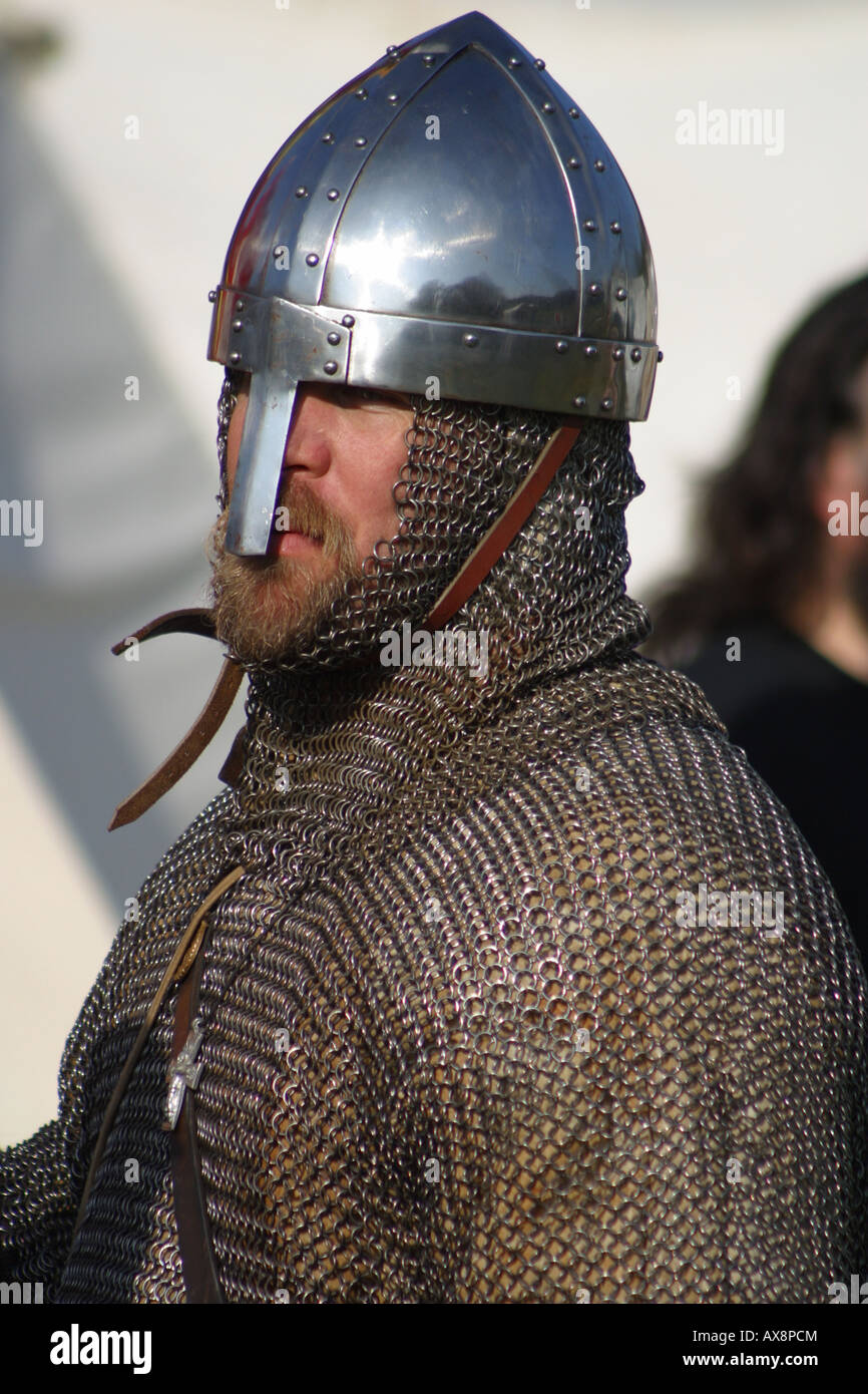 saxon house carl infantryman chain mail helmet battle of hastings east ...