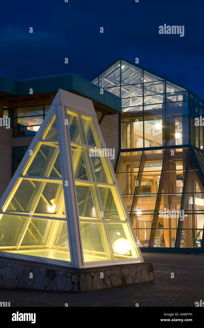 UNBC campus architecture in evening Prince George BC Stock Photo - Alamy
