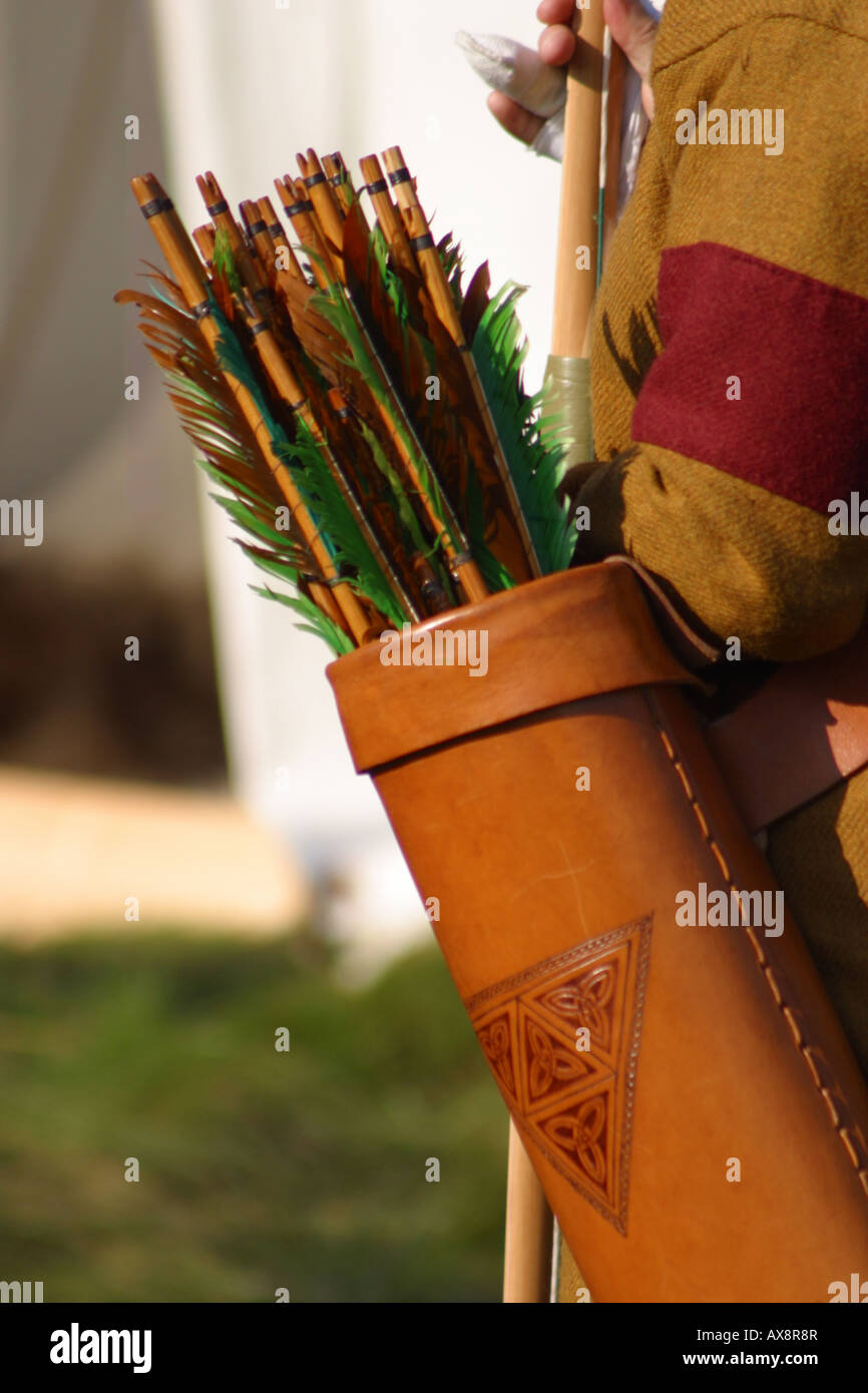 archers brown leather quiver arrows jerkin battle of hastings east ...