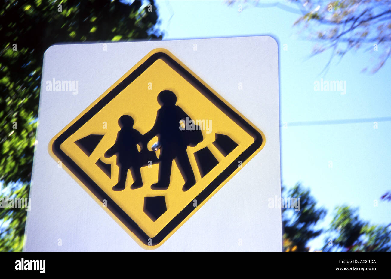 School Children Crossing Sign Stock Photo - Alamy