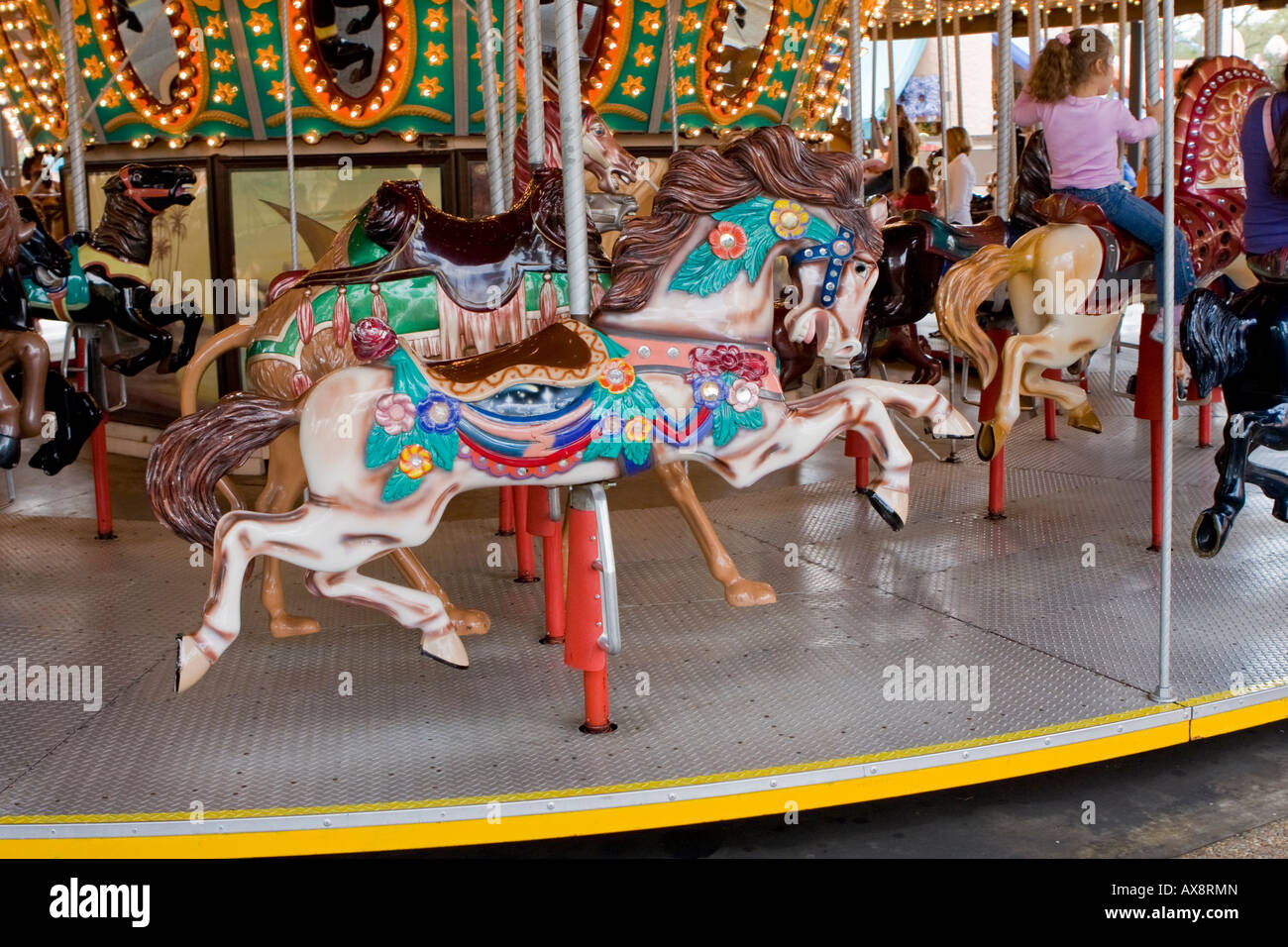 Merry-Go-Round at Busch Gardens in Tampa Florida USA Fl U S Stock Photo ...