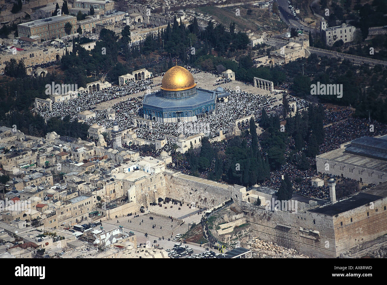 Temple Mount Jerusalem Aerial View High Resolution Stock Photography ...