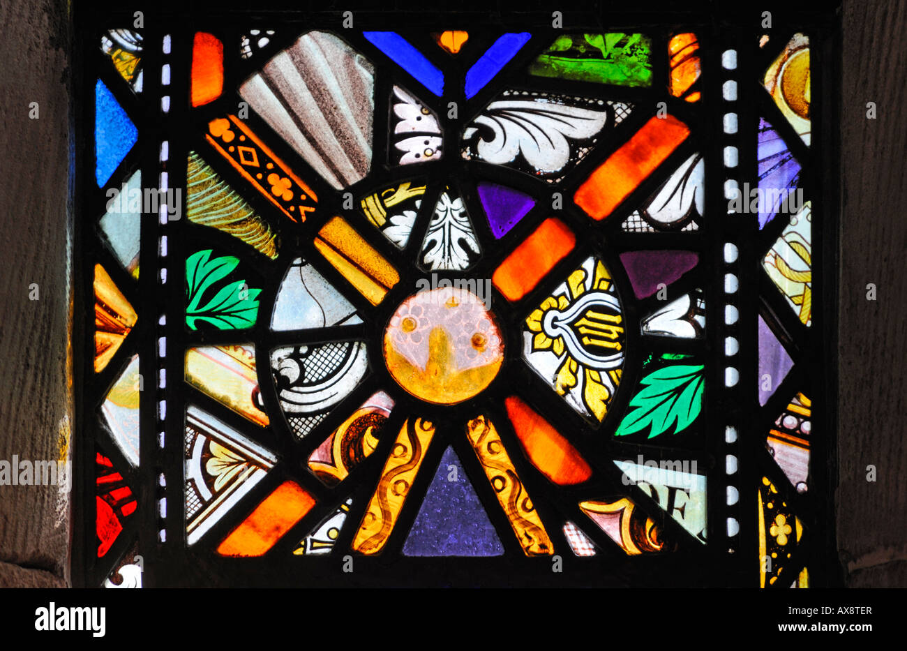 Chancel South window, (detail). Church of Saint Mary and Saint Michael ...