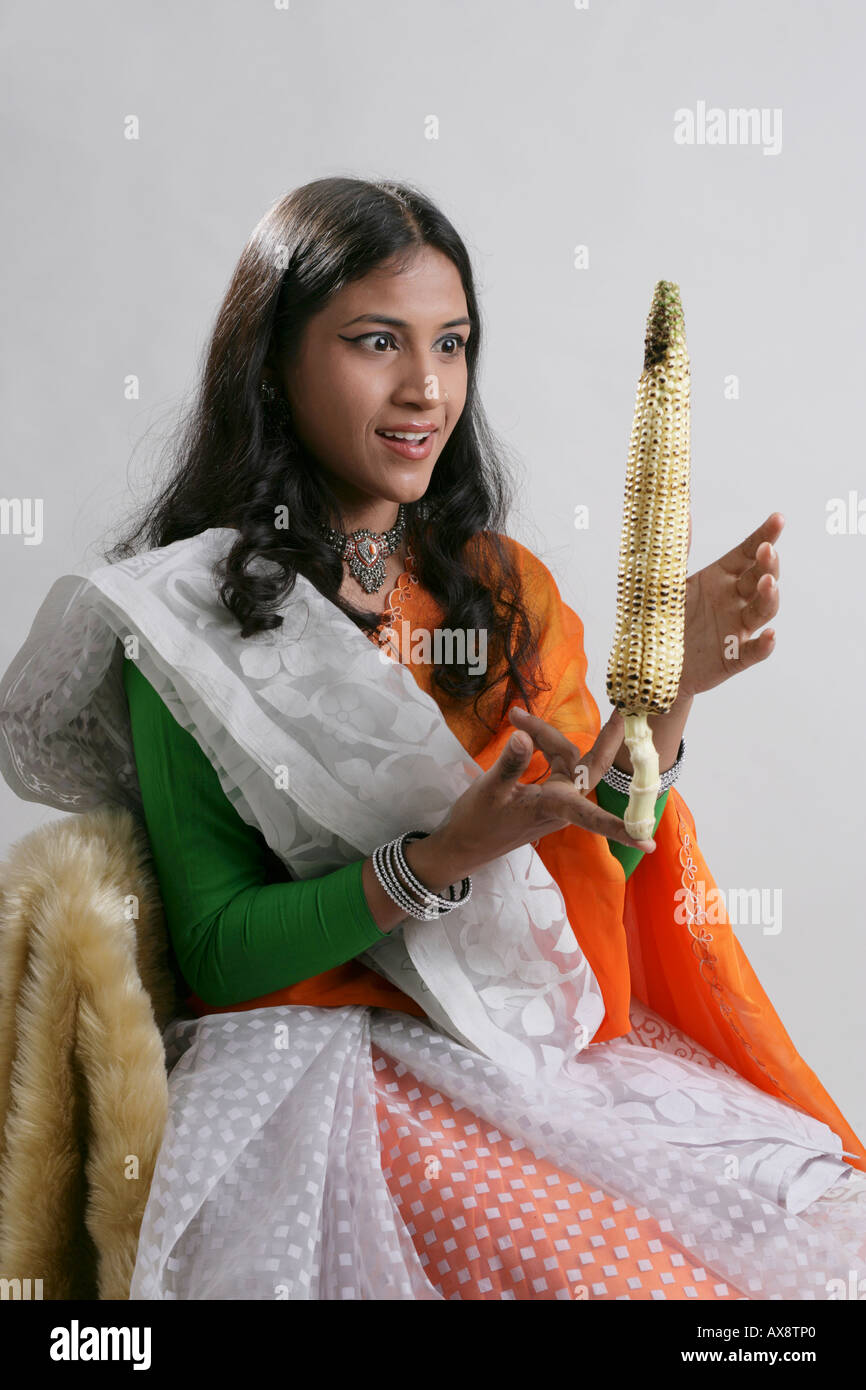 Young asian woman corn hi-res stock photography and images - Alamy