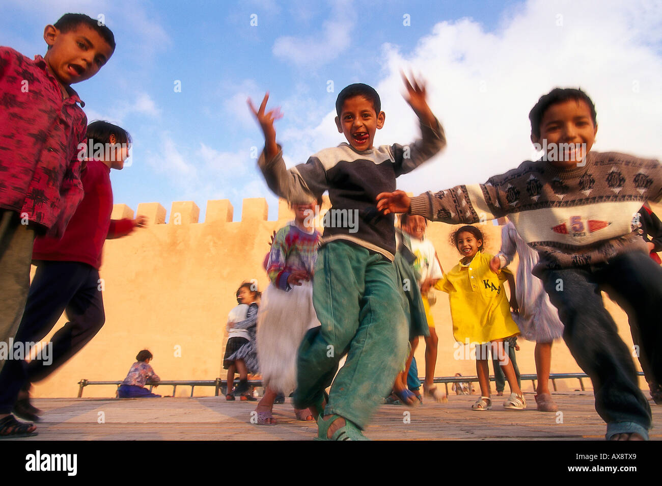 Local children playing, Essaouira, Marocco Stock Photo - Alamy