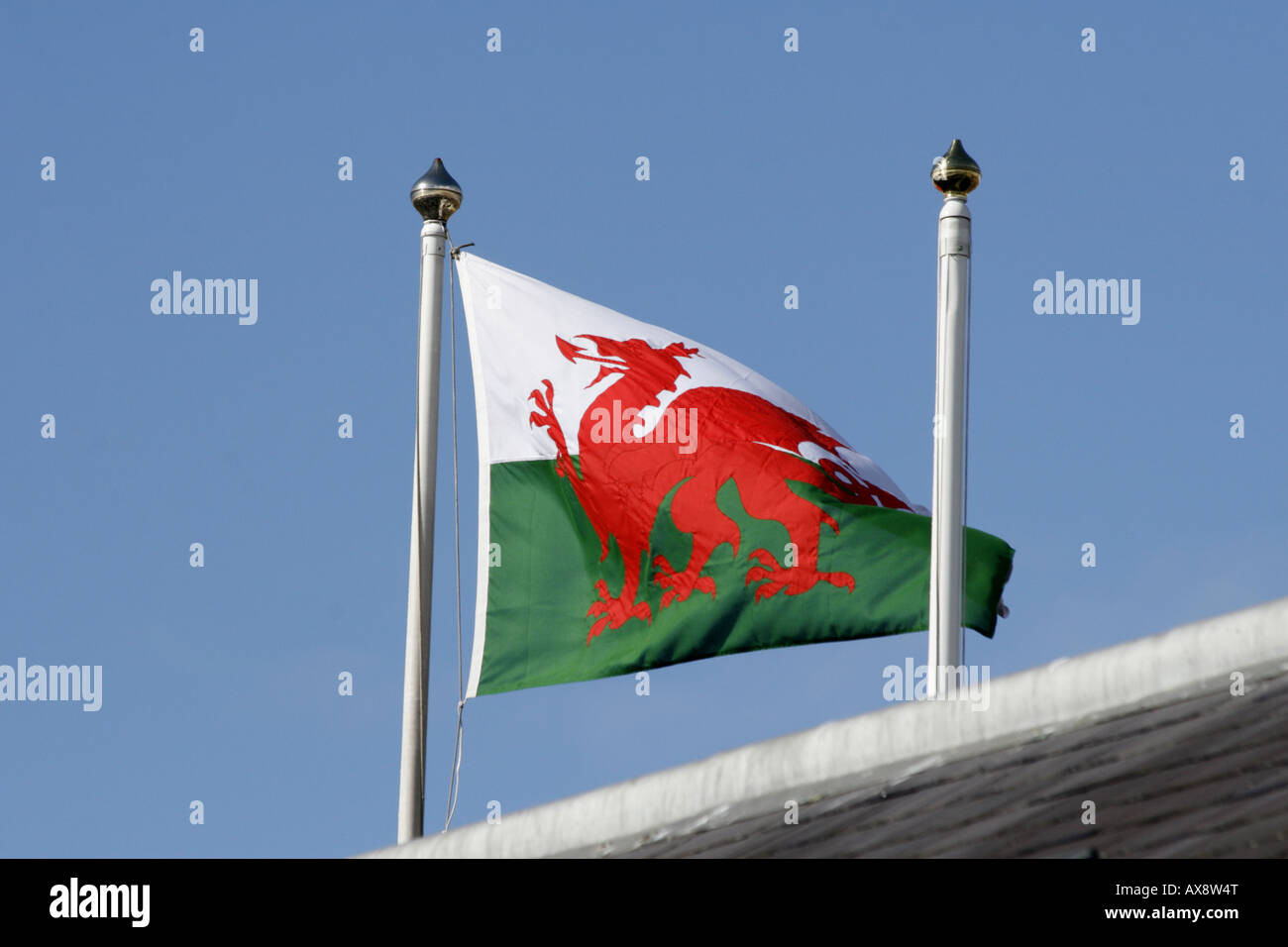 Welsh Red Dragon Flag Stock Photo - Alamy