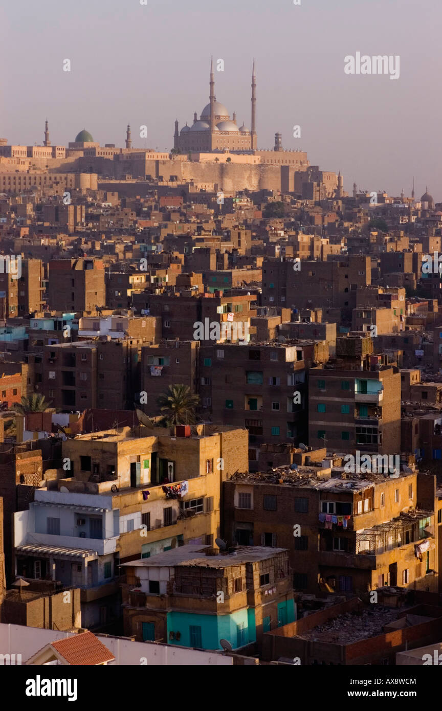 View of a mosque in Cairo Egypt from the tower of Bab al Zuwayla Mosque ...